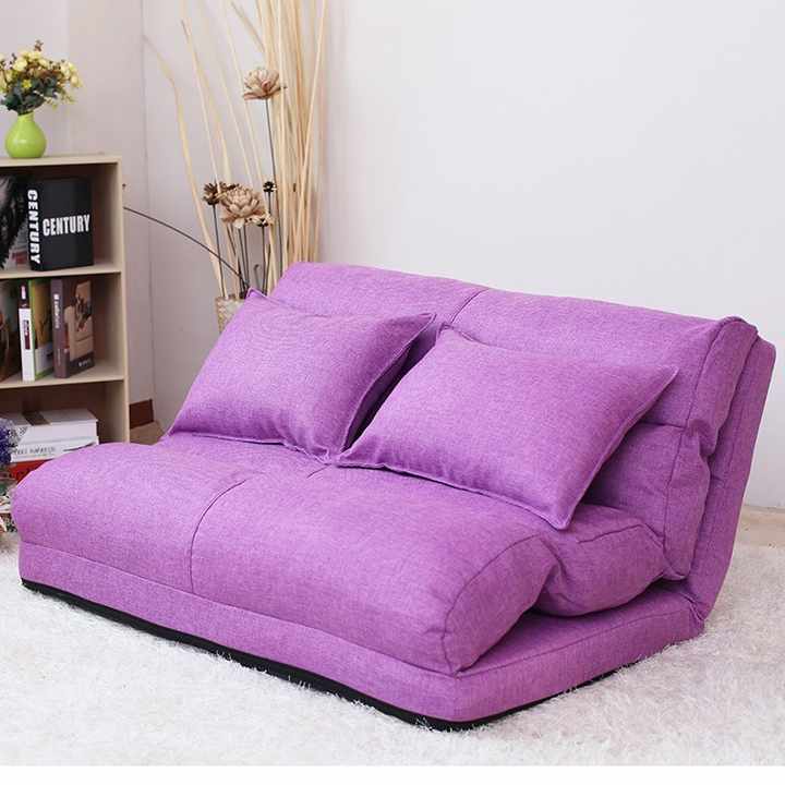 Korean style fabric folded sponge floor sofa with 5 positions ...