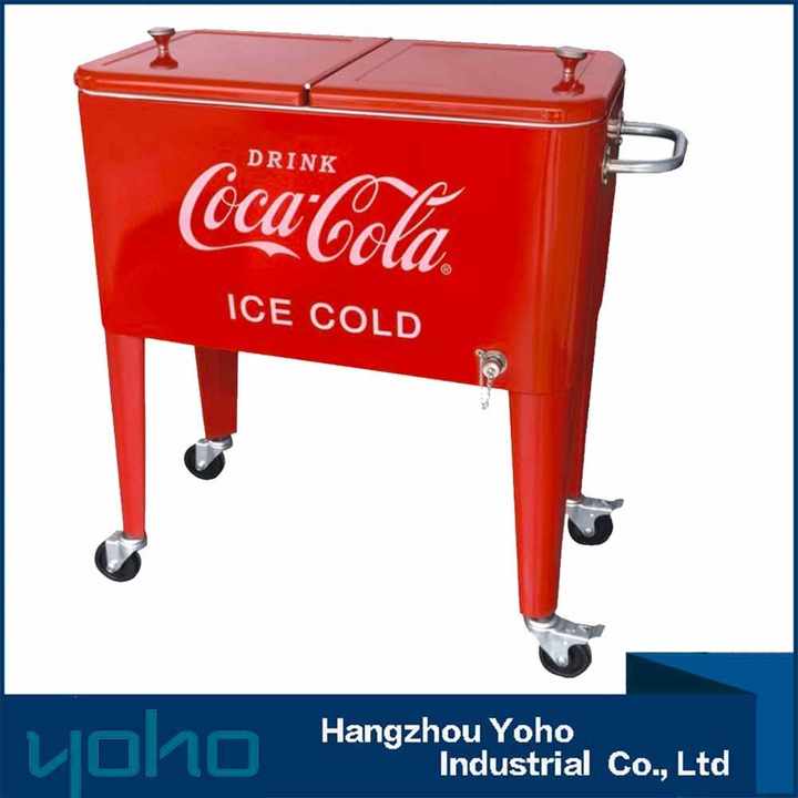 Stainless Steel Patio Cooler Cart - Perfect for Parties
