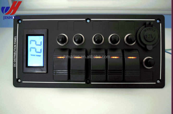 Boats Switch Panel - 12 Volt Rocker Switch Panel 5 Switch