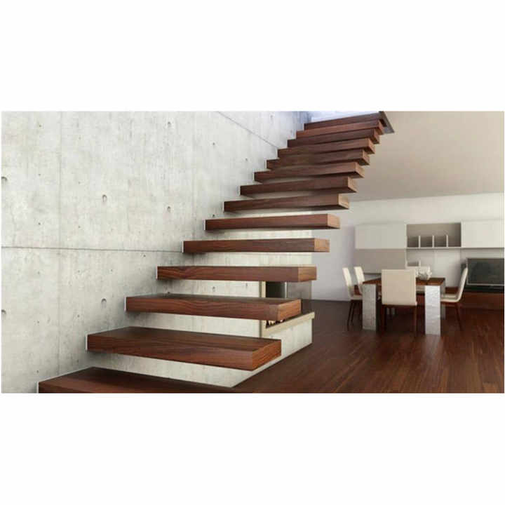 Invisible Wall Side Stringer Stairs: Customized Indoor Floating ...