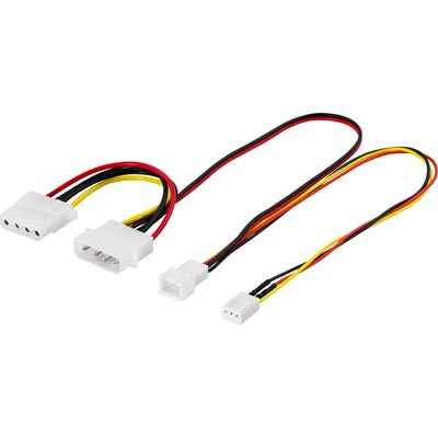 4-pin Molex Female Connector to 3-pin Fan Connector Wire Harness