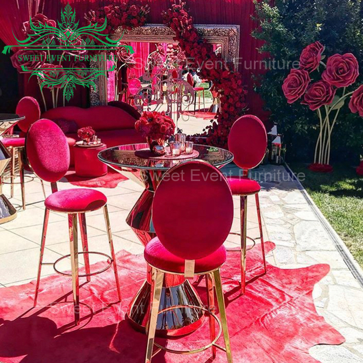 Adjustable Pink Bar Stools - Modern Luxury Design