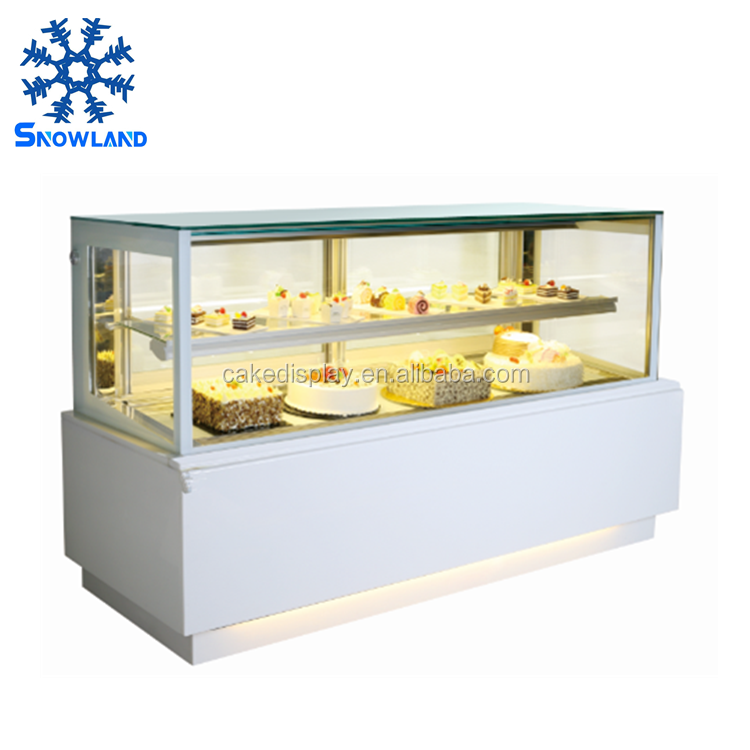 Right Angle Cake Showcase - LED Lighting & Auto Defrost