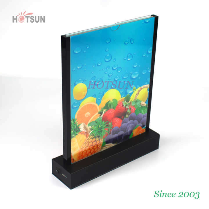 Light up Cocktail Menu Holder - LED Acrylic Table Tent