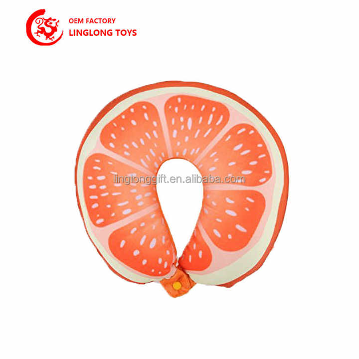 Factory Custom U-Shaped Aircraft Travel Pillow Full Print Orange ...