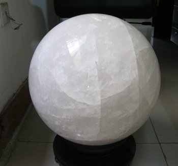 400mm Natural Rock Crystal Spheres - Pure White Clear Crystals
