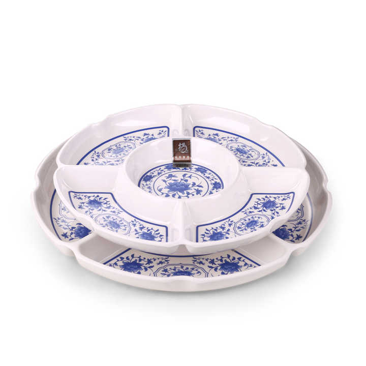 Hot Pot Restaurant Unbreakable 10 Inch Round Melamine Thailand Divided ...