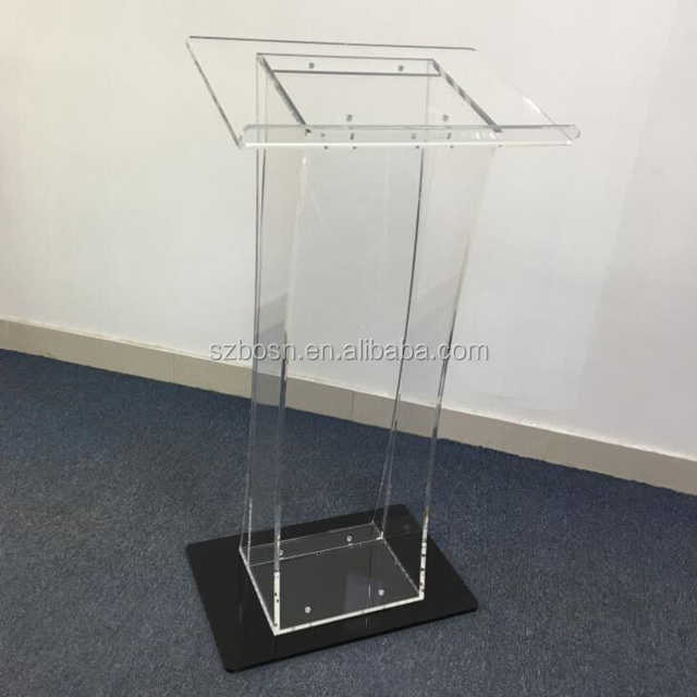 Clear Acrylic Podium Pulpit Floor Standing Church Lectern Stand ...