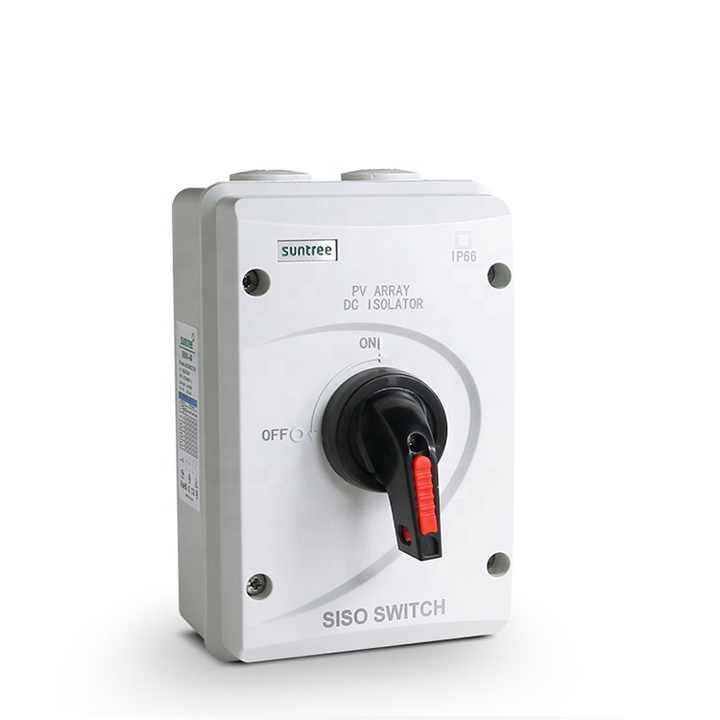 Waterproof IP66 Single Phase Isolator Switch (SISO) for Solar PV System
