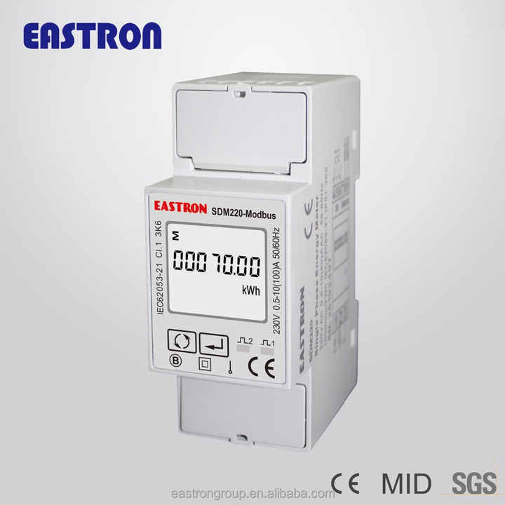SDM220-Modbus Single Phase 2 Wire (1p2w) Energy Meter, Watt Hour Meter ...