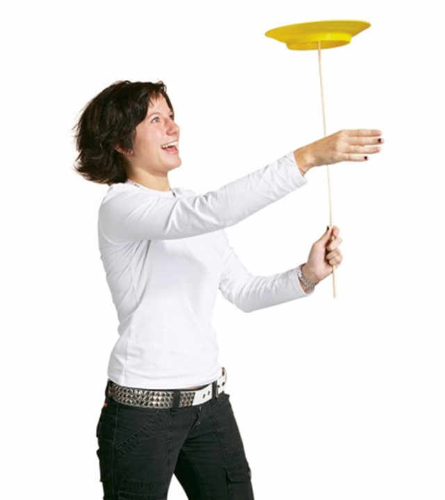 Plastic Spinning Plates Stick Set - Juggling Magic Trick