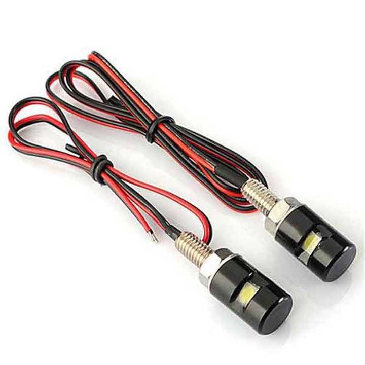 Led Motorcycle Car License Plate Stud Screw Bolt Light Lamp Bulb Chrome ...