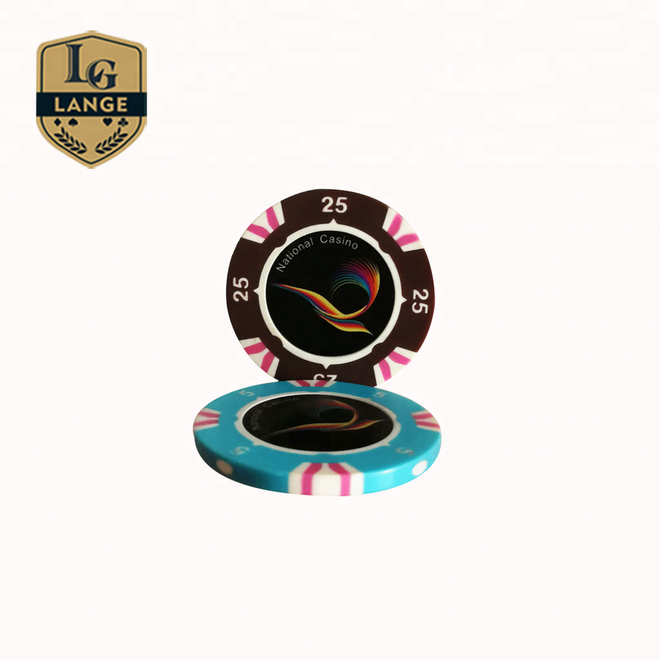 Best Touch Quality 14g Customized Ceramic Poker Chips with Coin Inlay ...