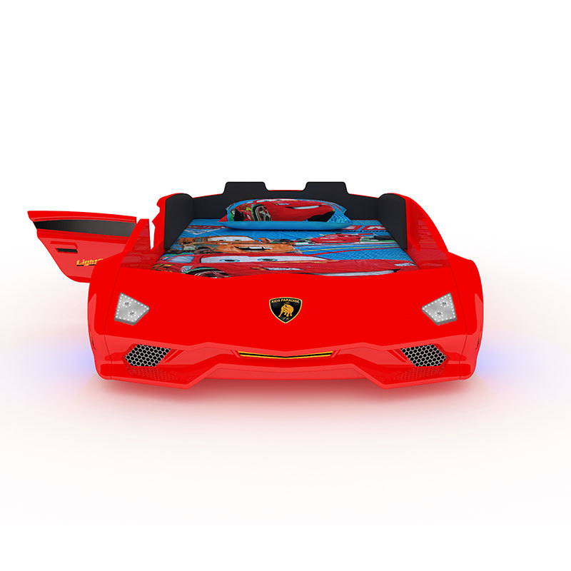 Trackster Kid's Race Car Bed with LED Lights