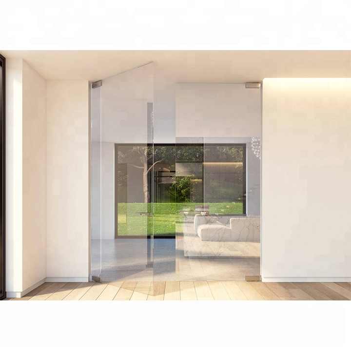 Office Hot Design Double Glazed Frameless Revolving Glass Door