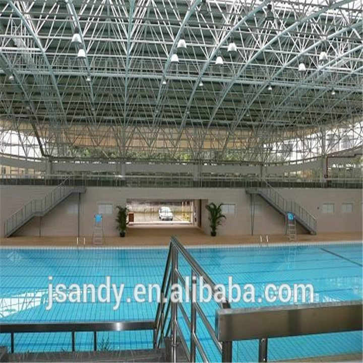 Curved Design Prefab Pipe Steel Truss Roofing for Pools