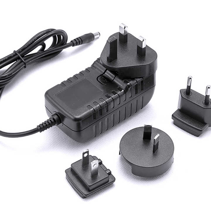 36w Interchangeable Plugs Power Adapter 24v1.5a All-in-one Chargers Ac Dc 12v3a Adapters with UK ...