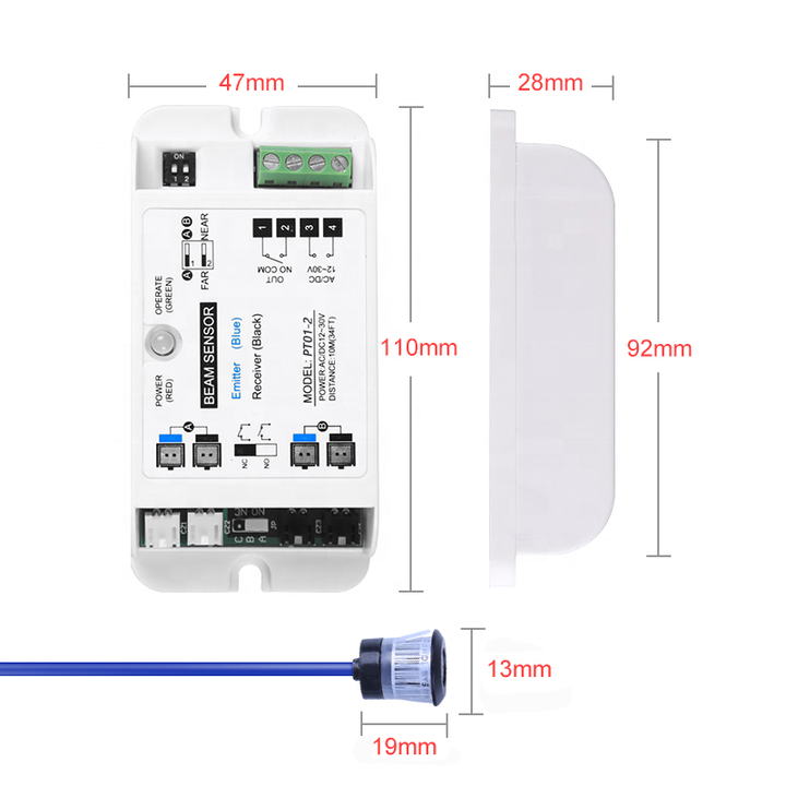 Doortec Photocell Sensor Safety Sensor Safety Beam Single Sensor For ...