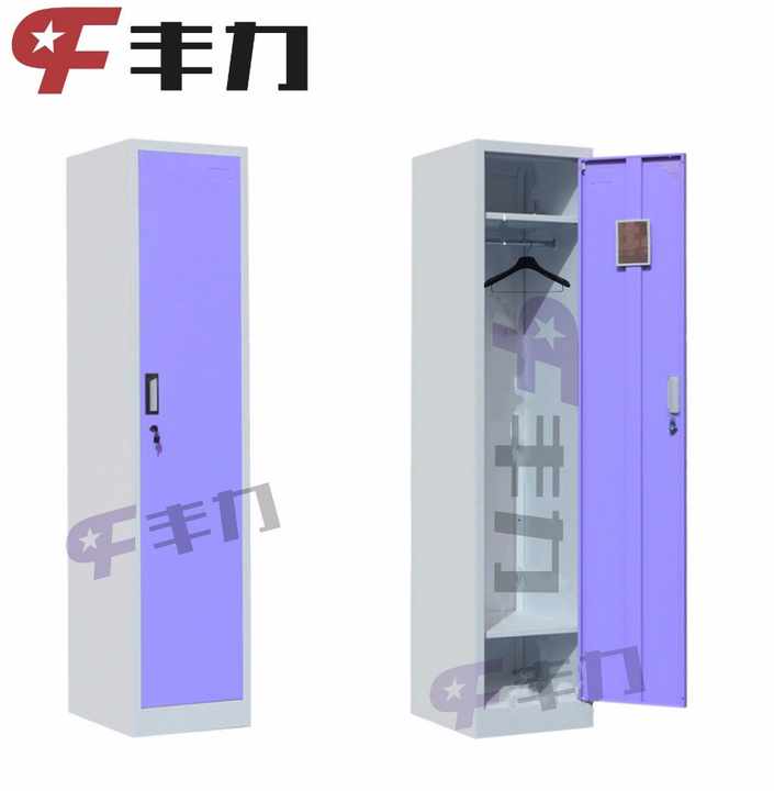 Single Door Steel Wardrobes Cabinet Stainless Steel Clothes Storage ...