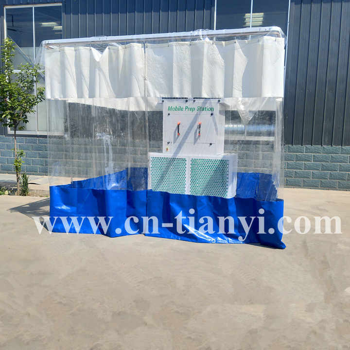 Portable Transparent Curtain Prep Station: CE Approved Spray Booth for ...