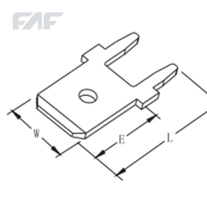 FAF C250015-3-1 PCB Faston Tab 250 Terminal Connector 6.3
