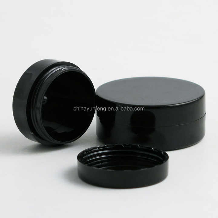 1g 2g 3g 5g Small Black Cream Jar Plastic Pot Box Mini Transparent ...