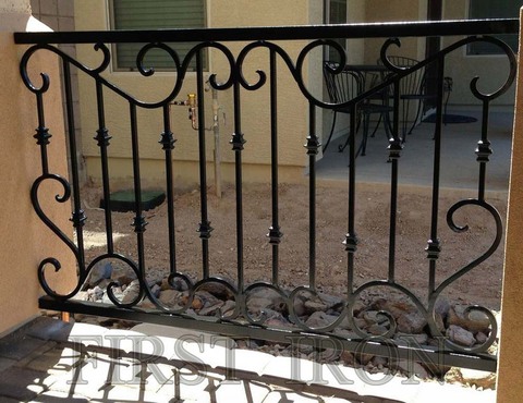 Simple Forged Iron Window Railing Design - Juliette Iron Railings