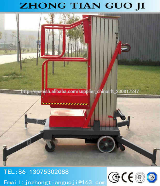 Aerial working platform single mast, aluminum's platform, platform ...