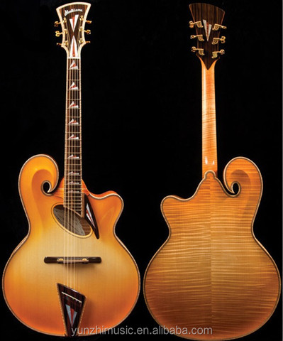 Yunzhi Telecaster Cutaway Handcrafted Archtop Hollow Body Graphite ...