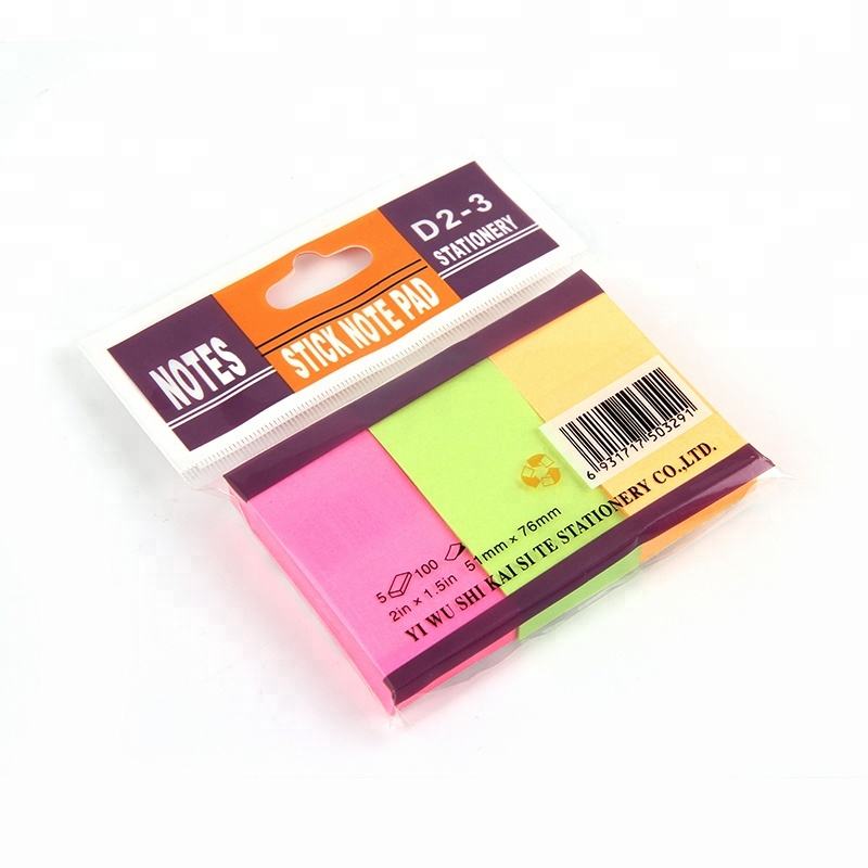 Bright Fluorescent Sticky Notes Pad - Vibrant Colors, Premium Self ...