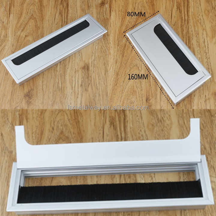 Custom Desk Office Grommet Cable Tray Cover Aluminum Alloy