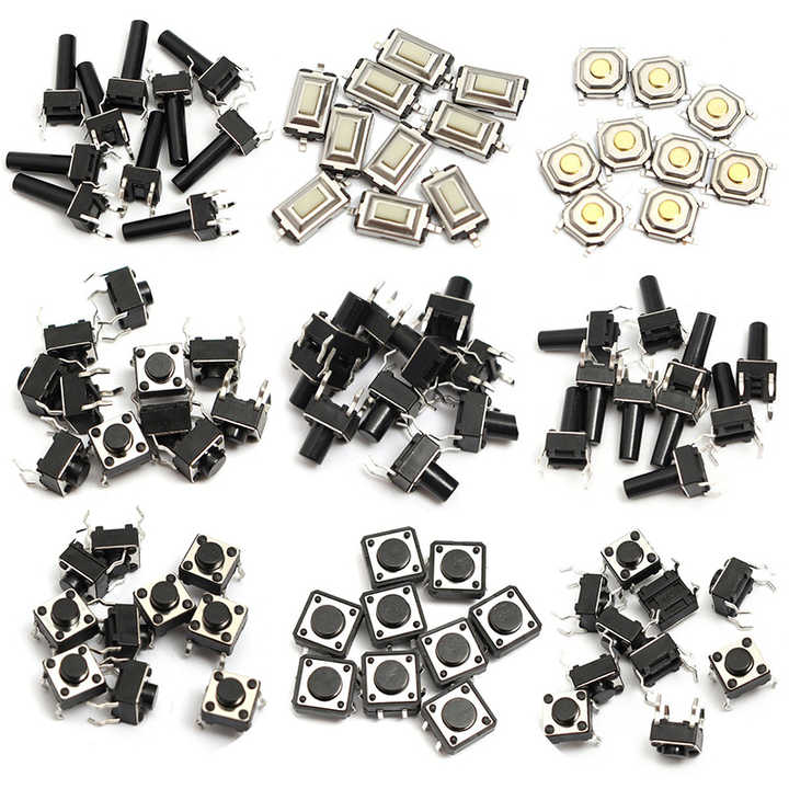 4Pin SMD/2Pin DIP tactile switch Panel PCB Momentary Tactile Tact Push ...