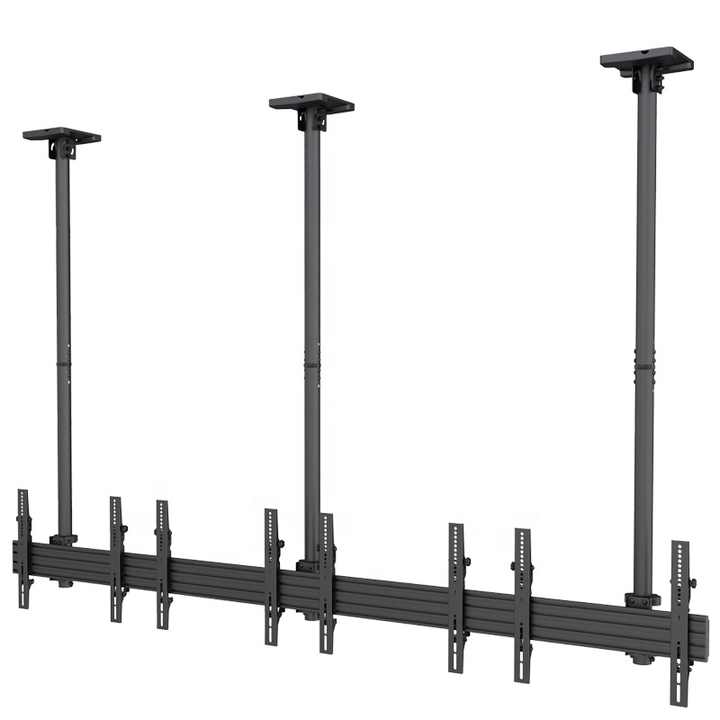 Menu Board TV Ceiling Mount Tilt TV Bracket with Quad Screen