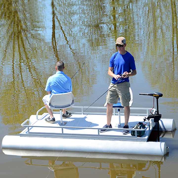 Kinocean 10ft Aluminum Fishing Mini Pontoon Boat for Sale - Durable, 2 ...
