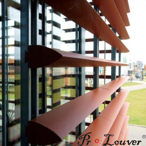 Fixed Sun Louver With Big Size Aerofoil Louver Blades,Aluminum Sun ...