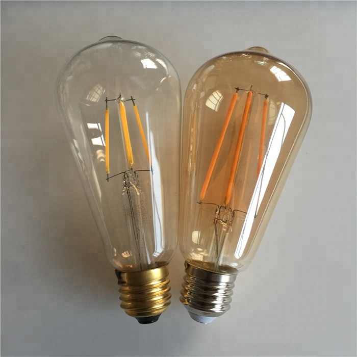 Vintage ST64 LED Filament Bulb - Warm White Edison Style