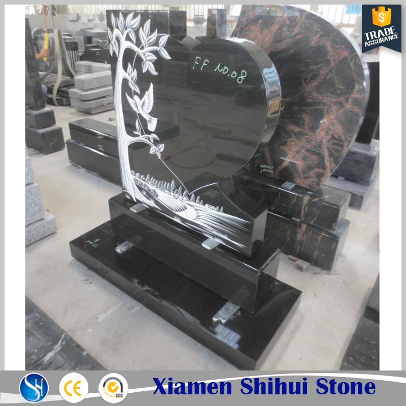 Custom Bird Headstone - Hand Carved Granite Memorial