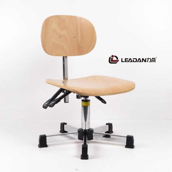 Industrial Plywood Chair - Adjustable & Stylish Lab Seating