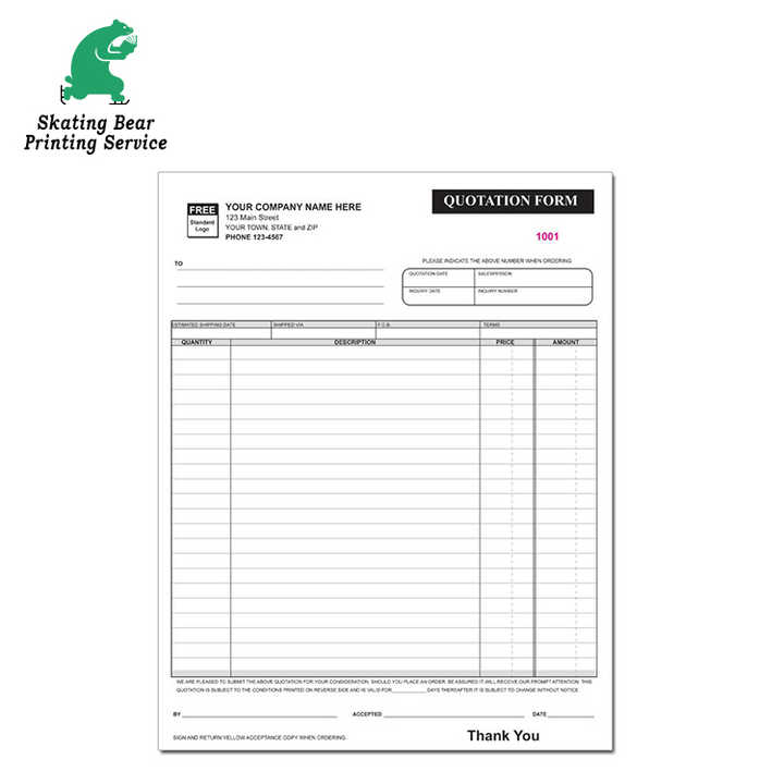 Custom Invoice Receipt Book - Alibaba Printing Service