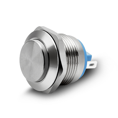 19mm 6 Pin DPDT 12V 220V 250V Push Button Switch - IP65 IK10