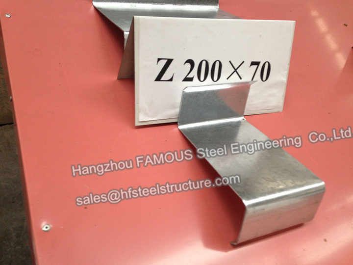 Metal Roof Purlin Z Steel Beam Z Section Steel for Warehouses