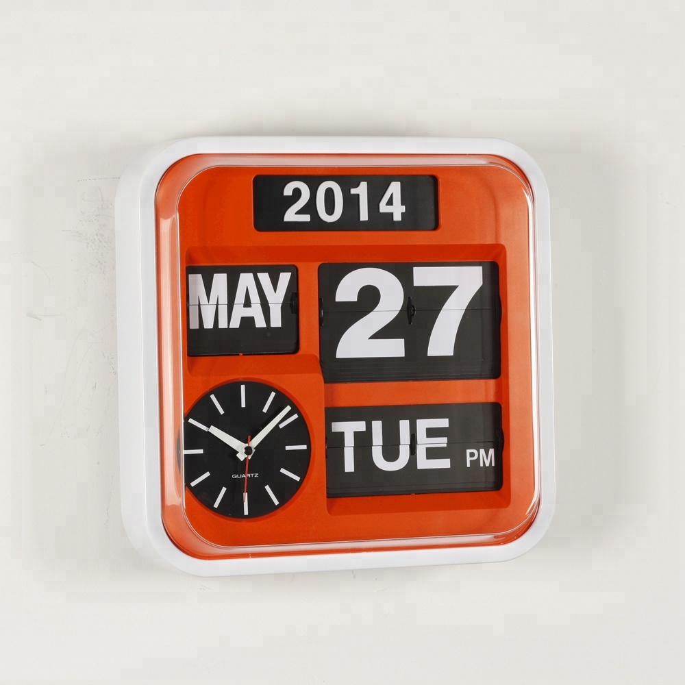 Wall Flip Clock - Modern Auto Flip Calendar Design