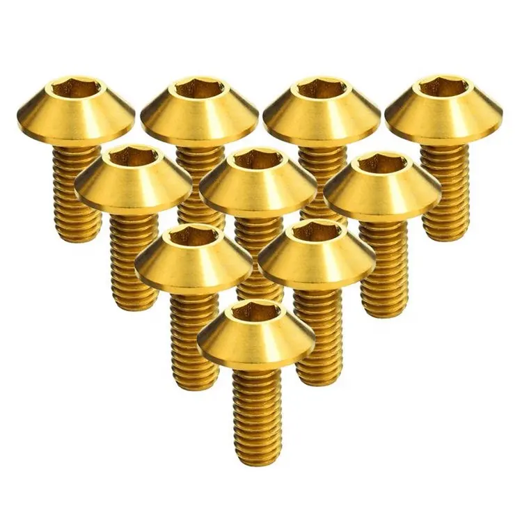 M6 M8x15 20 25 30 35 40mm Titanium Bolt Bicycles MTB Umbrella Head Ti ...