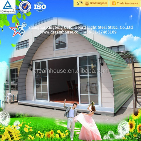 European prefab dome homes/modular prefabricated homes kits/arched cabin