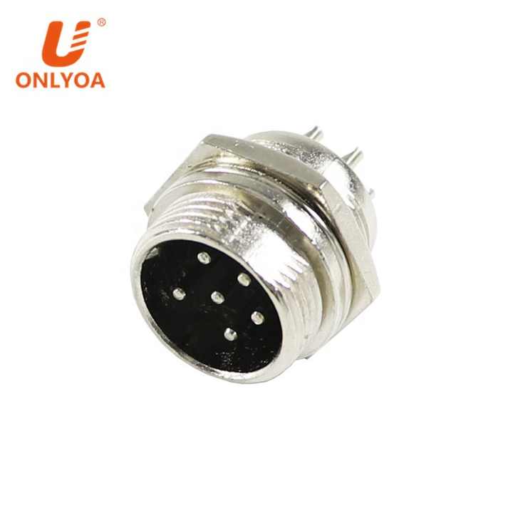 Male Female GX16 M16 6 pin 16mm circular connector aviation aircraft ...