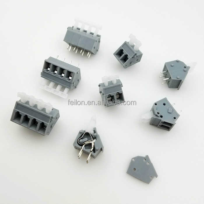 45 Degree Push Button PCB Screwless Terminal Block