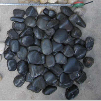 Garden Pebble Cobble Paving - Natural Polished River Stone