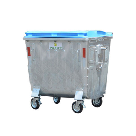 Movable Metal Dumpster Industrial Storage Waste Bins - Buy 1100 Litre ...