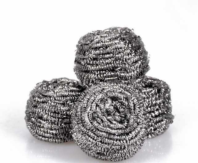 Silver Cleaning Scrubber Roll - Durable Stainless Steel