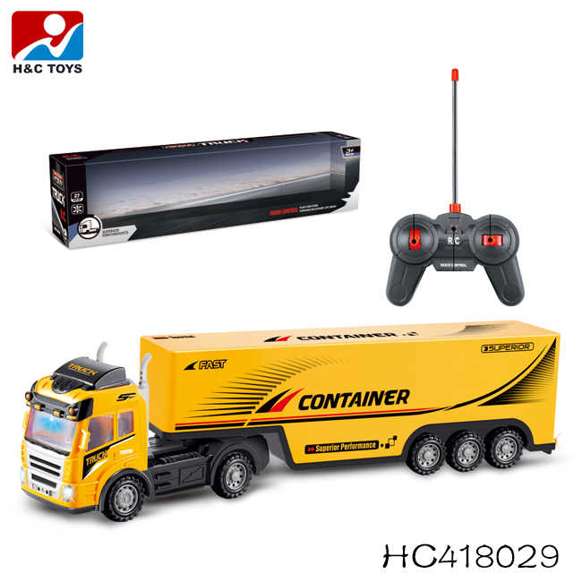 4 Channel Remote Control Construction Truck RC Truck Trailer with Lights